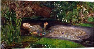 Posterlounge Ophelia Acrylglasbild von Sir John Everett Millais 100 x 50 cm Wandbilder Wanddeko