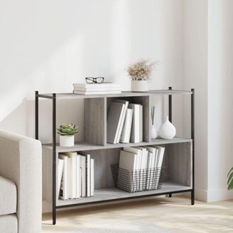 vidaXL Vidaxl - B&uuml;cherregal Grau Sonoma 102x28x77,5 cm Holzwerkstoff