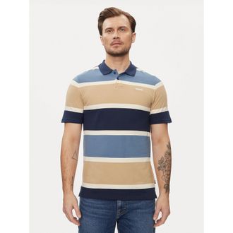Vans Poloshirt Halicrest Stripe Polo Ss VN000G3R Blau Regular Fit
