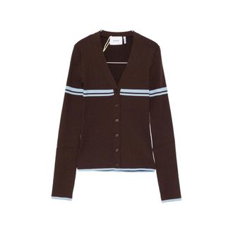 Axel Arigato Fleur Ribbed Stripe-detail Cardigan