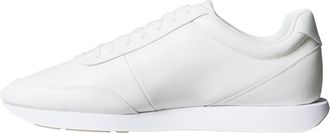 Calvin Klein Herren Runner Sneaker Retro aus Leder, Weiß (Triple Bright White), 41