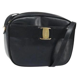 Ferragamo Pre-owned Leder-Schultertasche - - Pre-owned - Damen - Schwarzk - ONE SIZE