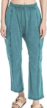 Generic Legging de sport 2026 pour femme, style automne et hiver, &agrave; lacets, poche &agrave; outils, long, couleur unie, &eacute;lastique d&eacute;contract&eacute;, bleu clair, M