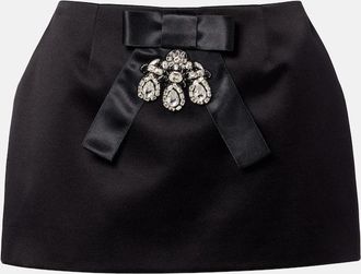Dolce & Gabbana Verzierter Minirock aus Duchesse-Satin