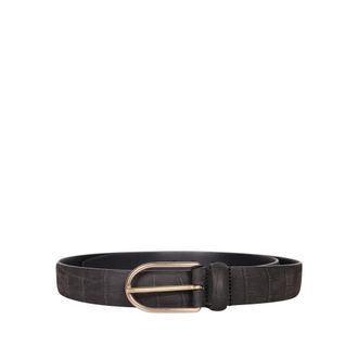 Dell'Oglio Nubuk G&uuml;rtel - - Accessories - Herren - Schwarzk - 100 CM