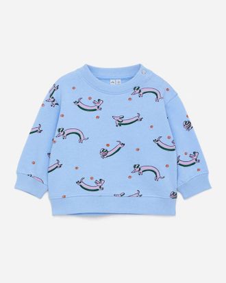 Arket Sweatshirt Aus Baumwolle -Blau