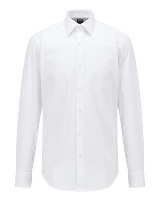 HUGO BOSS Unifarbenes Baumwoll-Hemd in Popeline-Qualit&auml;t in