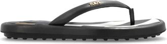 Tod's Femme, Chaussures, Noir, Taille: 39 1/2 EU Nu-pieds en cuir