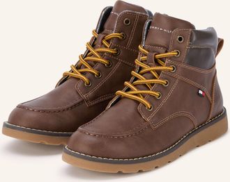Tommy Hilfiger Schn&uuml;rboots braun