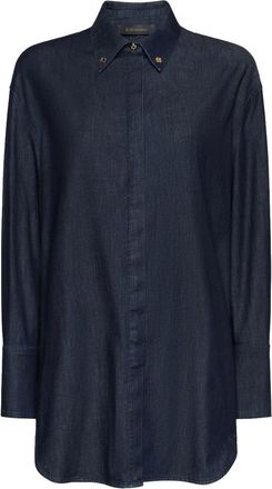 Elena Miro Femme, Blouses et Chemises, Bleu, Taille: 42 FR Camicia