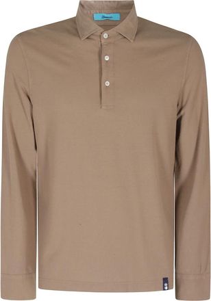 Drumohr Homme, Tops, Brun, Taille: 2XL Polo en coton glacé