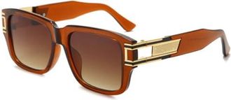 Generic 2026 Neu Mode Klassische Quadratische Sonnenbrille M?nner Vintage Design Sonnenbrille Femme, C4., Taille unique