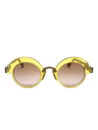Anne & Valentin Sonnenbrille mit rundem Gestell - Gelb