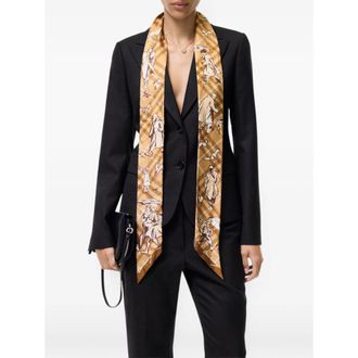 Burberry Skinny Check Mates Silk Scarf