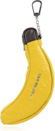 A Bathing Ape A Bathing Ape, Homme, Accessoires, Jaune, Taille: ONE Size Solid Camo Banana Mini Pouch