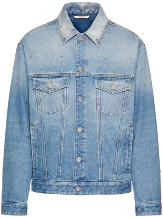 Valentino Garavani veste Rockstud en jean - Bleu