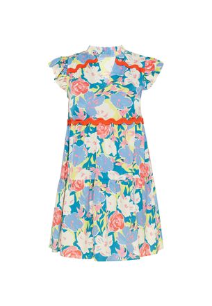 Felipa Kleid Frauen blau mehrfarbig
