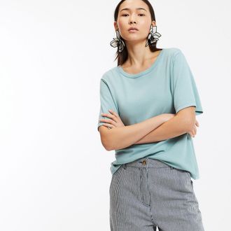 La Redoute Collections T-shirt Col Rond Manches Courtes