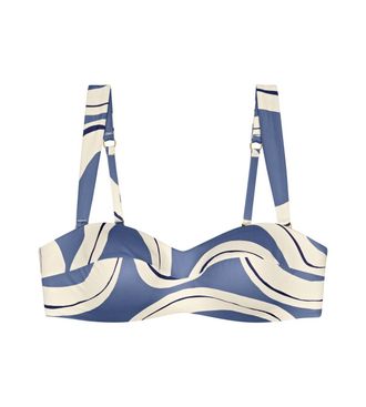 Triumph Damen Summer Allure DP Bikini top, Blue Combination, 36B