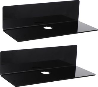 DOITOOL 2 St&uuml;ck Acryl Wandregal ohne Bohren Langlebige Wandhalterung mit Glatter Oberfl&auml;che Multifunktional f&uuml;r Badezimmer Wohnzimmer B&uuml;ro Platzsparend f&uuml;r La