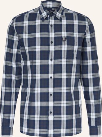 Fred Perry Hemd Slim Fit blau