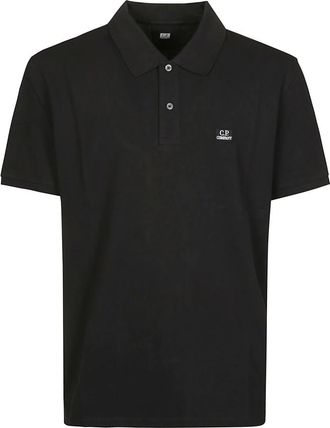 C.P. Company C.p. Company, Homme, Tops, Noir, Taille: XL Polo Manches Courtes Stretch Piqu&eacute;