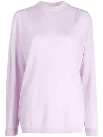 Tibi pull en maille fine &agrave; col montant - Violet