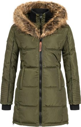 Geographical Norway Beautiful Lady - Warm Mid Thick Parka Frauen Herbst Winter - Fin Mantel Kapuze Pelz - Jacke Windschnitt Daunenjacke Long - Elegant Fraus (khaki M-Gr&ouml;&szlig;
