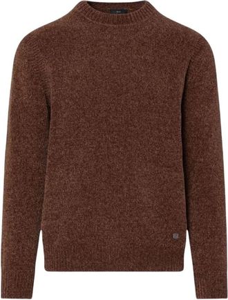 Liu Jo Rundhals-Pullover aus Chenille - - Knitwear - Herren - Braun - S