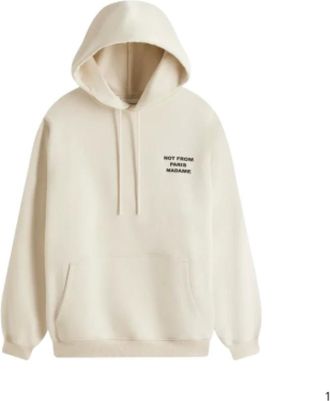 Drôle de Monsieur Homme, Sweatshirts et sweats à capuche, Blanc, Taille: M Not From Paris Madame Sweat à capuche
