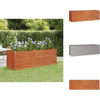 vidaXL Vidaxl - Lit sur&eacute;lev&eacute; de jardin rouill&eacute; 240x80x77 cm acier corten - Jardiniere Exterieur - Pot De Fleurs Ext&eacute;rieur - Bac Acier Corten - Plante