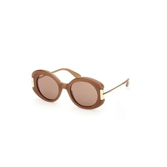Max Mara Runde Sonnenbrille - - Accessories - Damen - Braun - 52 MM