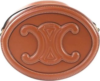 Celine Pre-owned Triomphe Oval Crossbody - Femme - Pre-owned - Brun - Taille: ONE Size