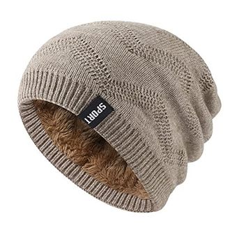 Generic Chapeaux dhiver en coton tricot&eacute; de couleur unie pour homme, chapeau chaud tricot&eacute; pour la course &agrave; pied, le sport, chapeau tricot&eacute; en coton pour homm