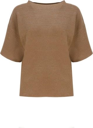 Fabiana Filippi Femme, Pulls, Brun, Taille: 40 FR Pull ras du cou