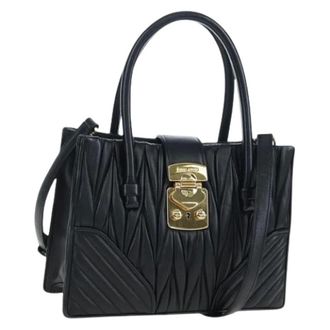 Miu Miu Pre-owned Cuir sacs-main - Femme - Pre-owned - Noir - Taille: ONE Size