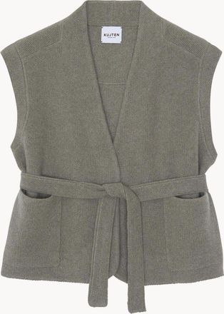 Kujten Veste kimono cachemire sans manches - Veste Lali