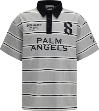 Palm Angels Homme, Tops, Gris, Taille: S Polo &agrave; Manches Courtes Palm Sport