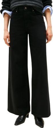 Tommy Hilfiger Damen Jeans Hose Black 70S Wide Leg, Schwarz (Black), 32W/34L