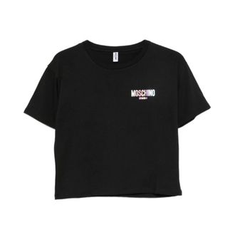 Moschino T-shirt en coton - Femme - Tops - Noir - Taille: 38 FR