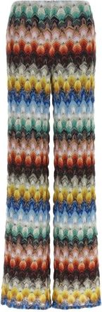 Missoni Femme, Pantalons, Multicolore, Taille: 40 FR Pantalon en dentelle de viscose lam&eacute;e