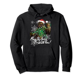 Star Wars Chewie Weihnachten Force Is With You Holiday Pullover Hoodie