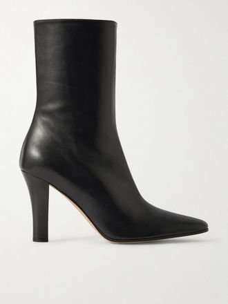 The Row Bottines En Cuir Mona - Noir