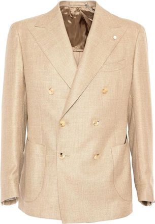 Luigi Bianchi Mantova Homme, Vestes, Beige, Taille: L Blazers