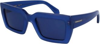 Ferragamo unisex, Accessoires, Bleu, Taille: 54 MM Sf1108S Lunettes de soleil