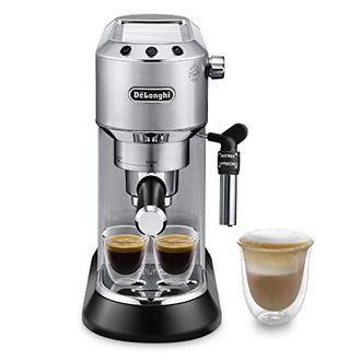 DeLonghi Dedica Style EC685.M, Machine à Expresso avec Buse à Mousse de Lait Professionnelle, Seulement 15 cm de Large, Réservoir de 1 L, Boîtier en Métal, Com
