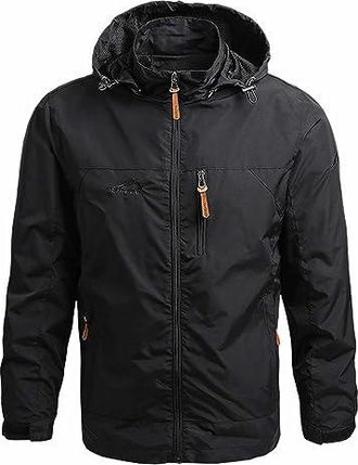 Generic Veste de pluie imperméable pour homme : veste coupe-vent pour homme, veste de pluie respirante avec capuche, veste softshell pour randonnée, alpinisme