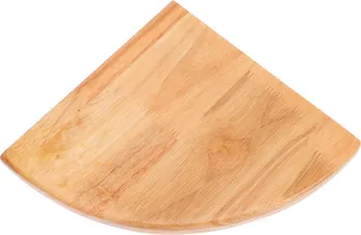 NUOBESTY Holz Wandregal Sektorform Eck Aufbewahrungsbrett Wandmontiert Platzsparend f&uuml;r Blument&ouml;pfe und Kleinigkeiten Naturholz Farbe