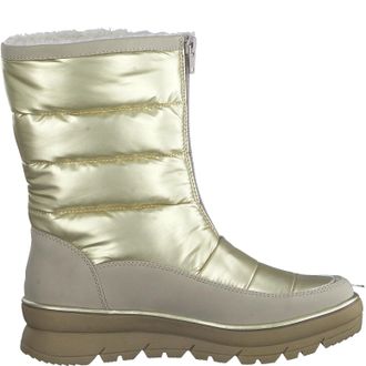 Jana Damen Winterstiefel ohne Absatz mit Rei&szlig;verschluss Gef&uuml;ttert Weite H Mehrweite, Gold (Gold Comb), 39 EU