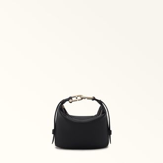 Furla Nuvola Mini-tasche L Nero Schwarz Claris Lux-kalbsleder Mit Intarsie Damen